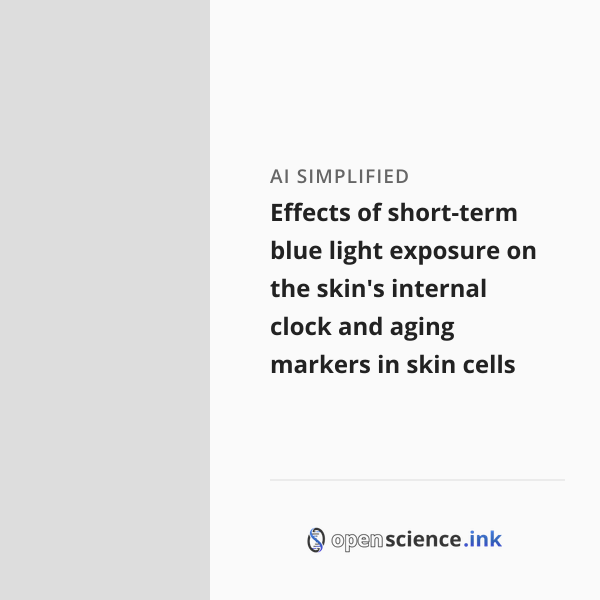 Effects of short-term blue light exposure on the skin's internal clock ...