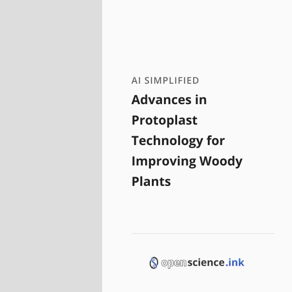 Advances in Protoplast Technology for Improving Woody Plants | studies ...