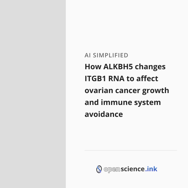 How ALKBH5 changes ITGB1 RNA to affect ovarian cancer growth and immune ...