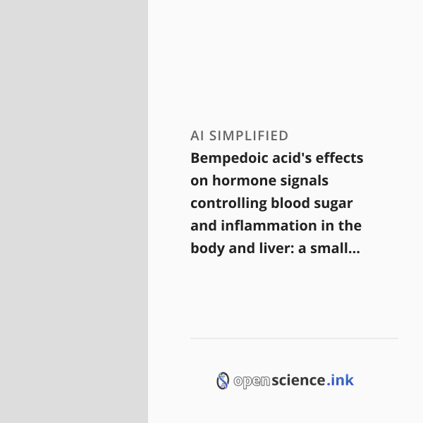 Bempedoic acid's effects on hormone signals controlling blood sugar and ...