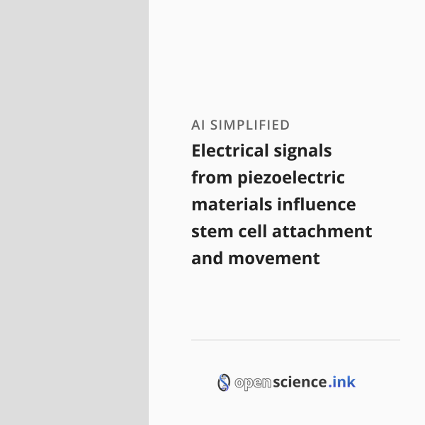 Electrical signals from piezoelectric materials influence stem cell ...