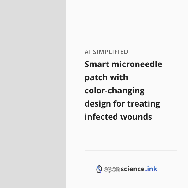 Smart microneedle patch with color-changing design for treating ...