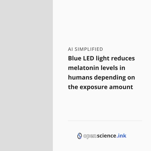 Blue LED light reduces melatonin levels in humans depending on the ...