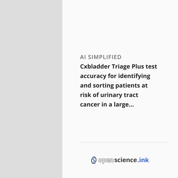 Cxbladder Triage Plus test accuracy for identifying and sorting ...
