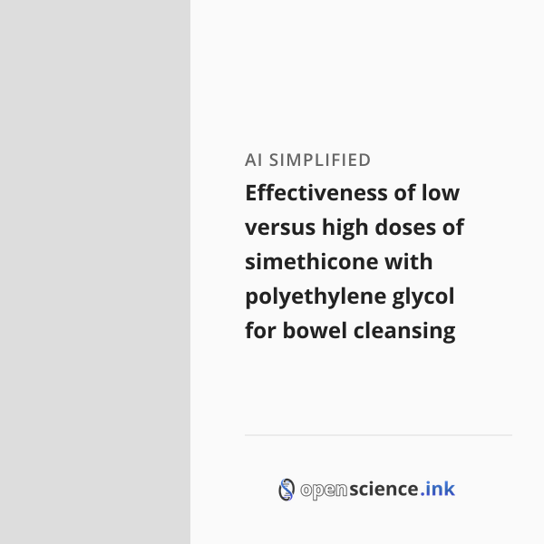Effectiveness of low versus high doses of simethicone with polyethylene ...