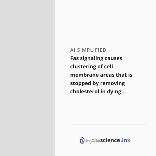 Fas signaling causes clustering of cell membrane areas that is stopped ...
