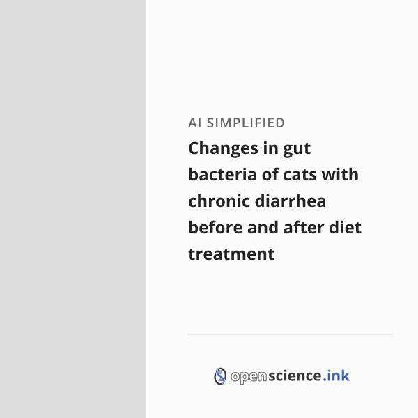 Changes in gut bacteria of cats with chronic diarrhea before and after ...
