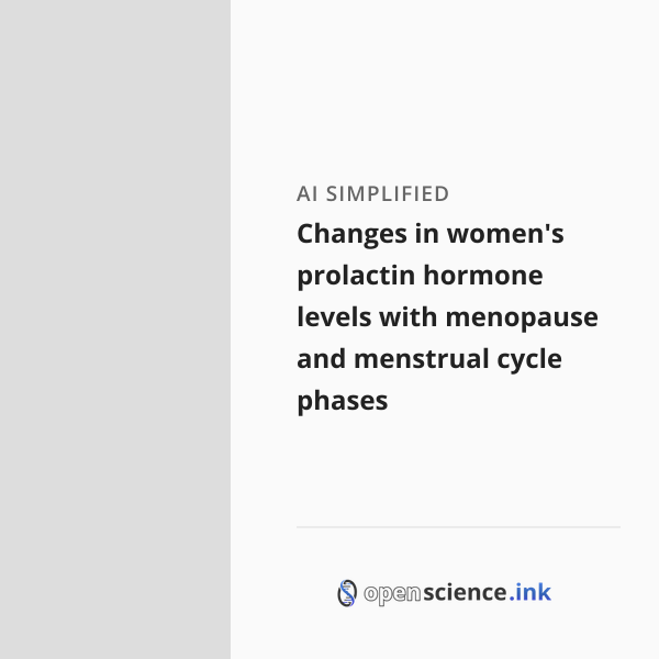 Changes in women's prolactin hormone levels with menopause and ...