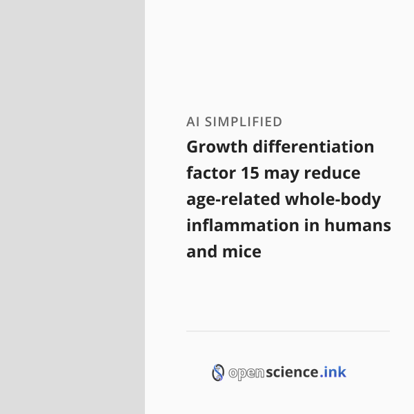 Growth differentiation factor 15 may reduce age-related whole-body ...
