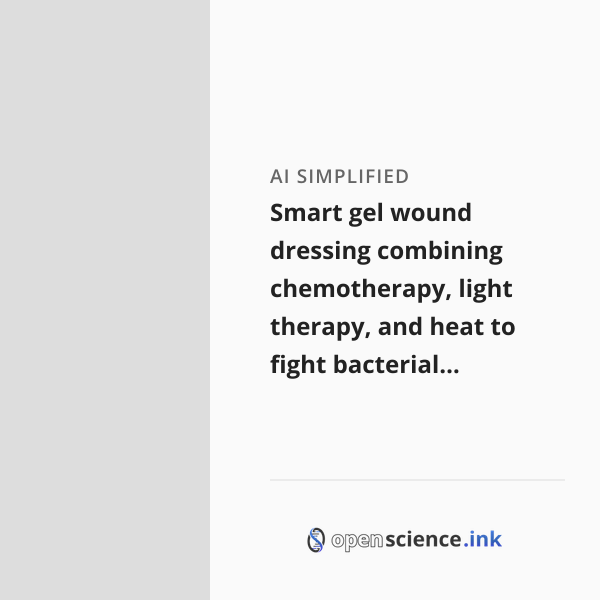 Smart gel wound dressing combining chemotherapy, light therapy, and ...