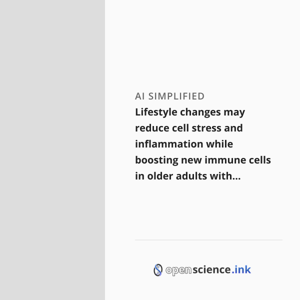 Lifestyle changes may reduce cell stress and inflammation while ...
