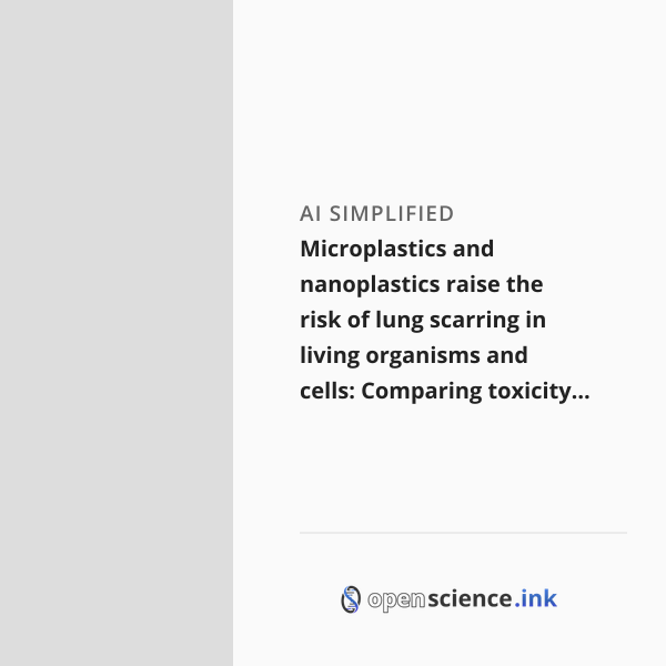 Microplastics and nanoplastics raise the risk of lung scarring in ...