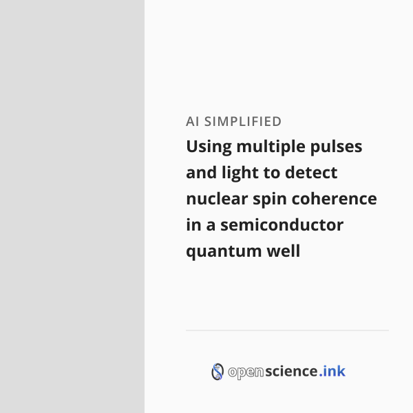 Using multiple pulses and light to detect nuclear spin coherence in a ...