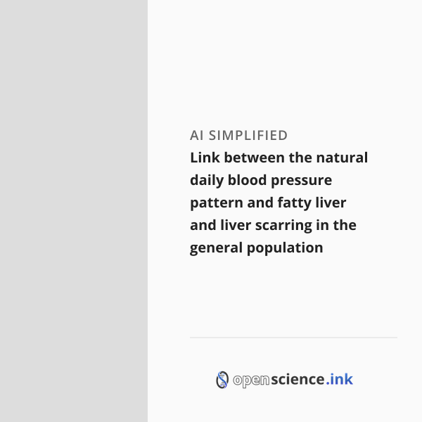 Link between the natural daily blood pressure pattern and fatty liver ...