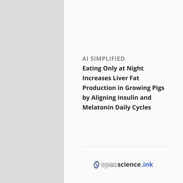 Eating Only at Night Increases Liver Fat Production in Growing Pigs by ...