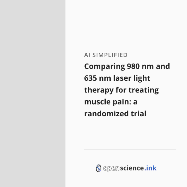 Comparing 980 nm and 635 nm laser light therapy for treating muscle ...