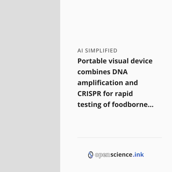 Portable visual device combines DNA amplification and CRISPR for rapid ...