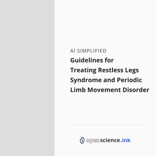 Guidelines for Treating Restless Legs Syndrome and Periodic Limb ...