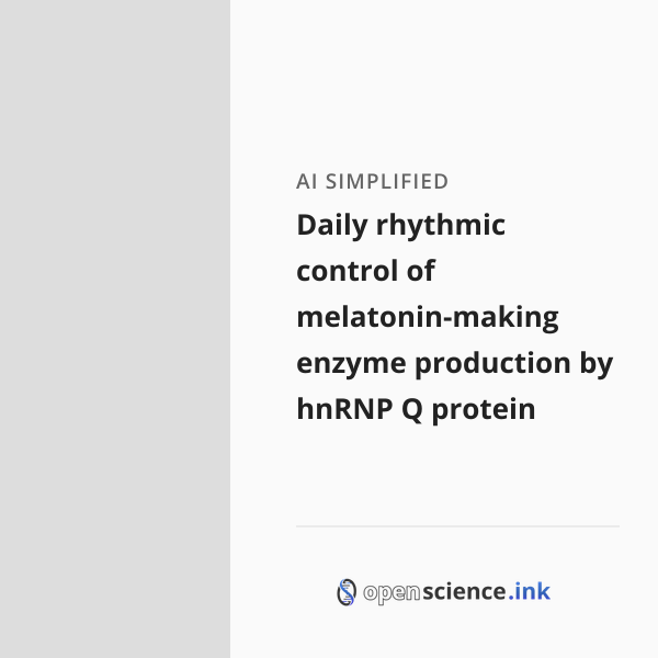 Daily rhythmic control of melatonin-making enzyme production by hnRNP Q ...