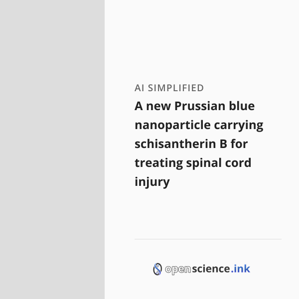 A new Prussian blue nanoparticle carrying schisantherin B for treating ...
