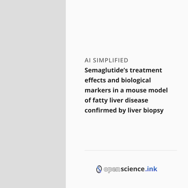 Semaglutide’s treatment effects and biological markers in a mouse model ...