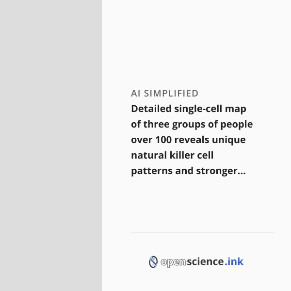 Detailed single-cell map of three groups of people over 100 reveals ...