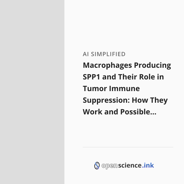 Macrophages Producing SPP1 and Their Role in Tumor Immune Suppression ...
