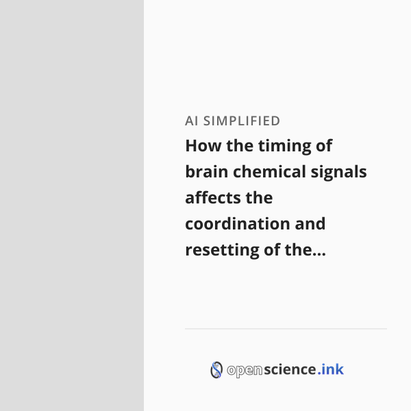 How the timing of brain chemical signals affects the coordination and ...